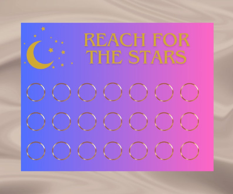 Reach for the Stars Printable Good Behavior Chart Digital Pdf Good ...