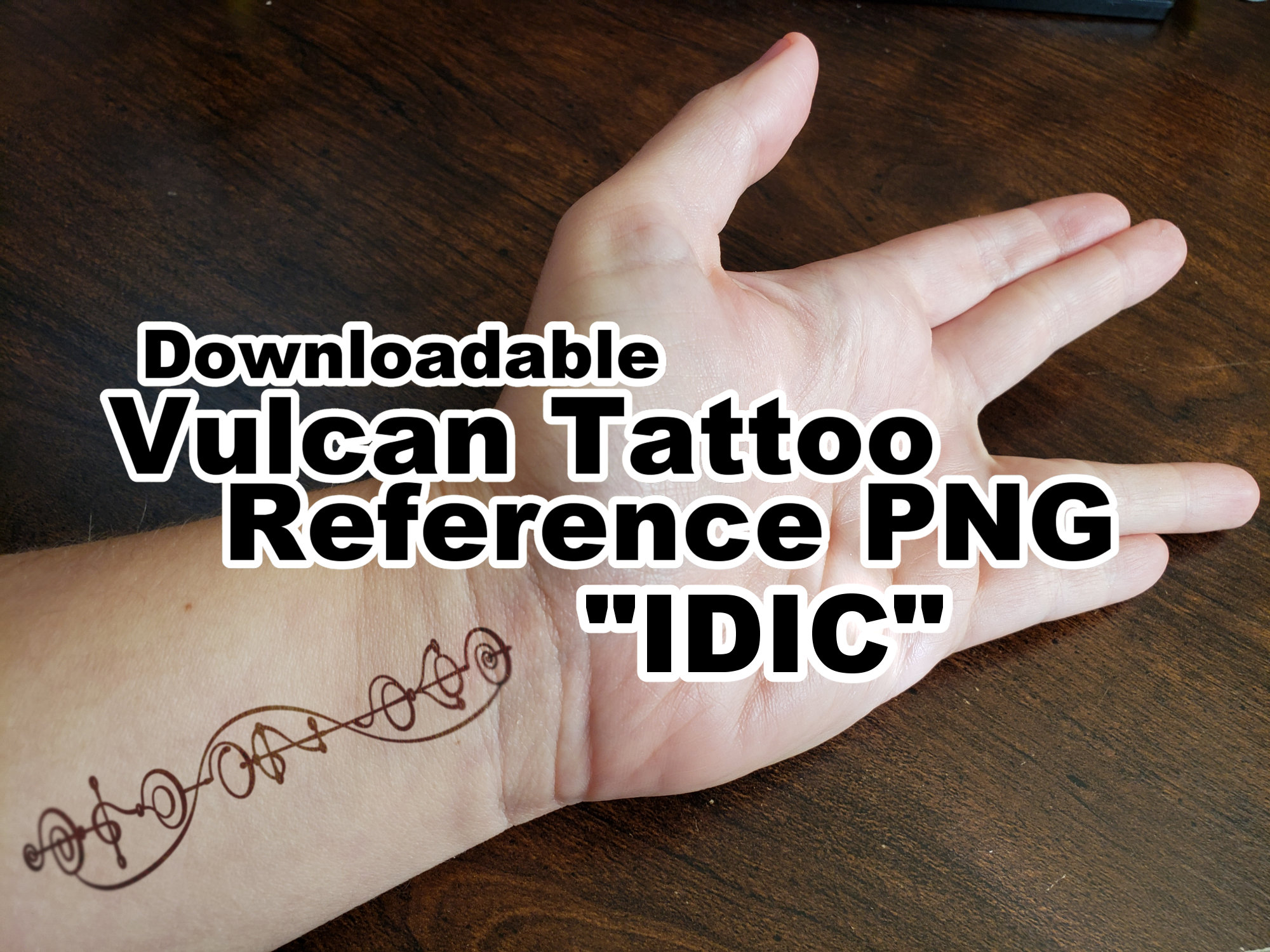 Vulcan IDIC Tattoo Reference PNG File | Etsy
