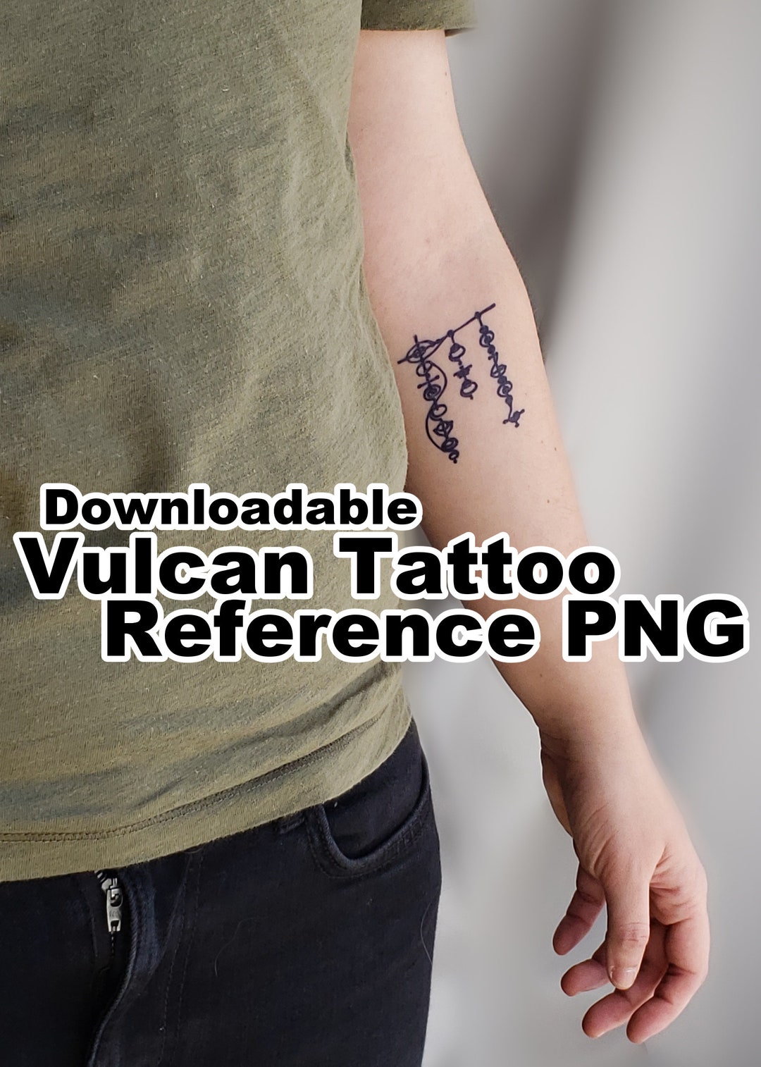 VERTICAL STYLE Vulcan Live Long & Prosper Tattoo Reference - Etsy