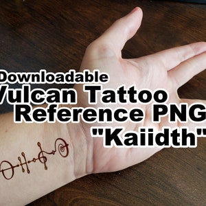 Vulcan Kaiidth Tattoo Reference PNG File - Etsy