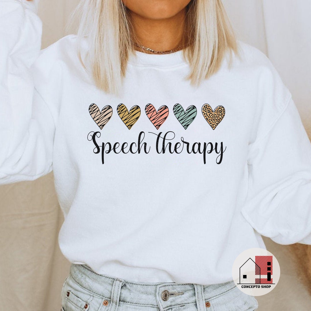 Speech Therapy Sweatshirt, Speech Therapist Sweater, SLP Shirt, Speech ...