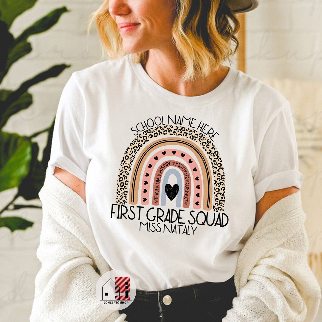 Customized Grade Squad First Grade Squad Any Grade Teacher Etsy