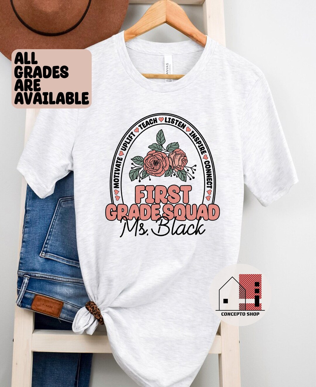 Customized Grade Squad, First Grade Squad, Any Grade Teacher Team Shirt ...