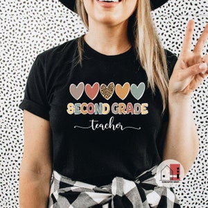 Second Grade Teacher Shirt 2nd Grade Teaching Tee Grade - Etsy