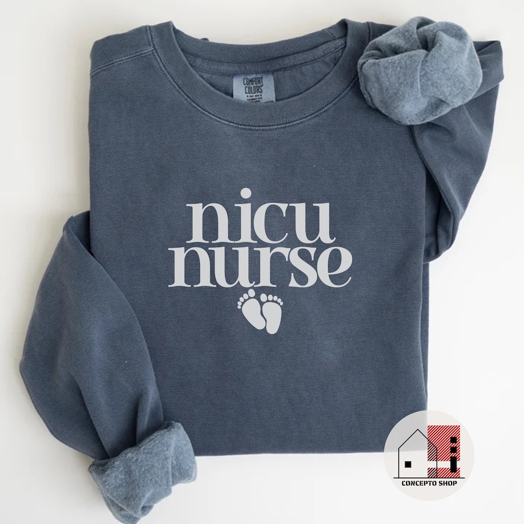 Minimalist NICU Comfort Colors® Sweatshirt, NICU Nurse, RN Grad Sweater ...