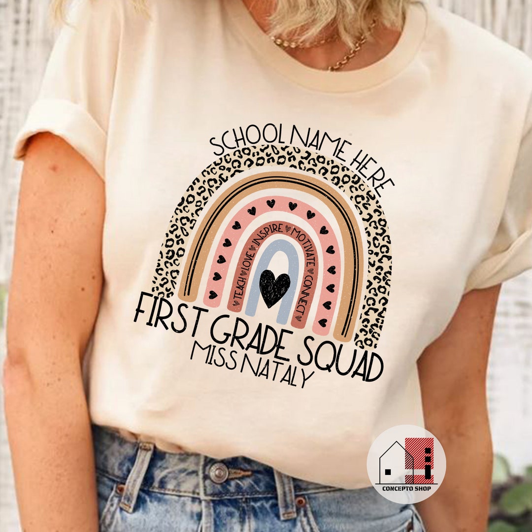 Customized Grade Squad, First Grade Squad, Any Grade Teacher Team Shirt ...