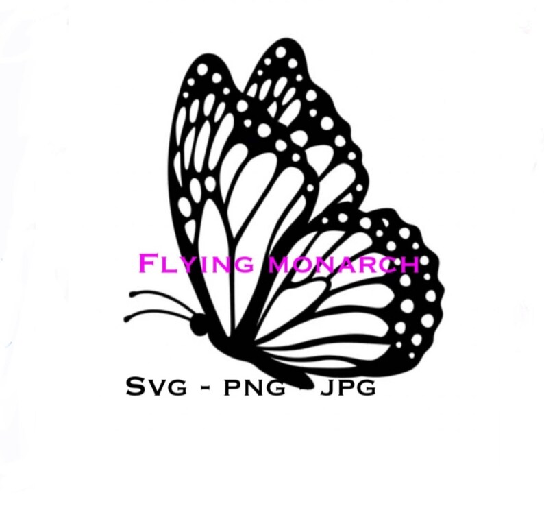 Flying Monarch Butterfly SVG PNG JPG - Etsy