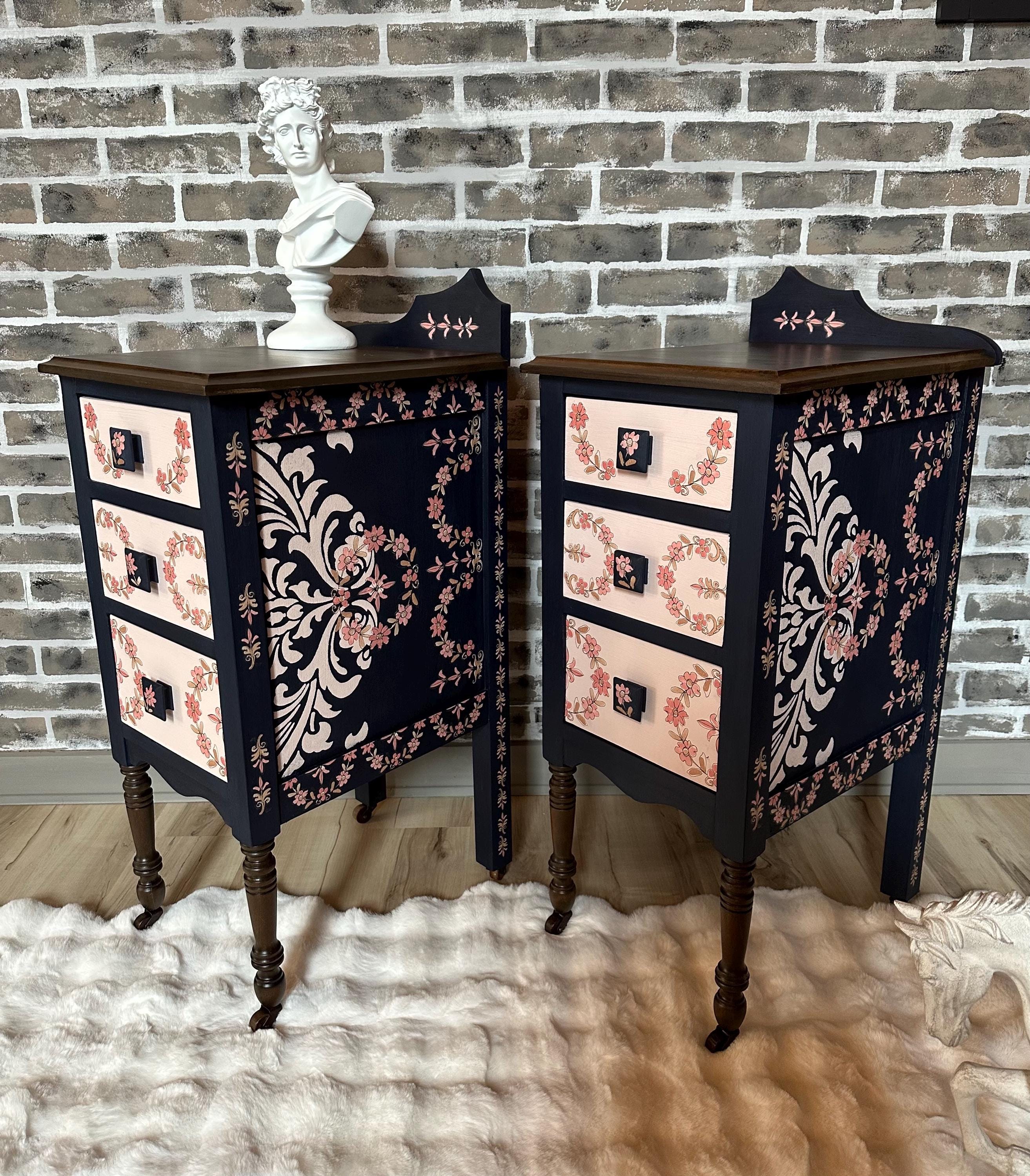 End Tables, Side Tables Nightstands, Tables, Three Drawer Side Tables - Etsy