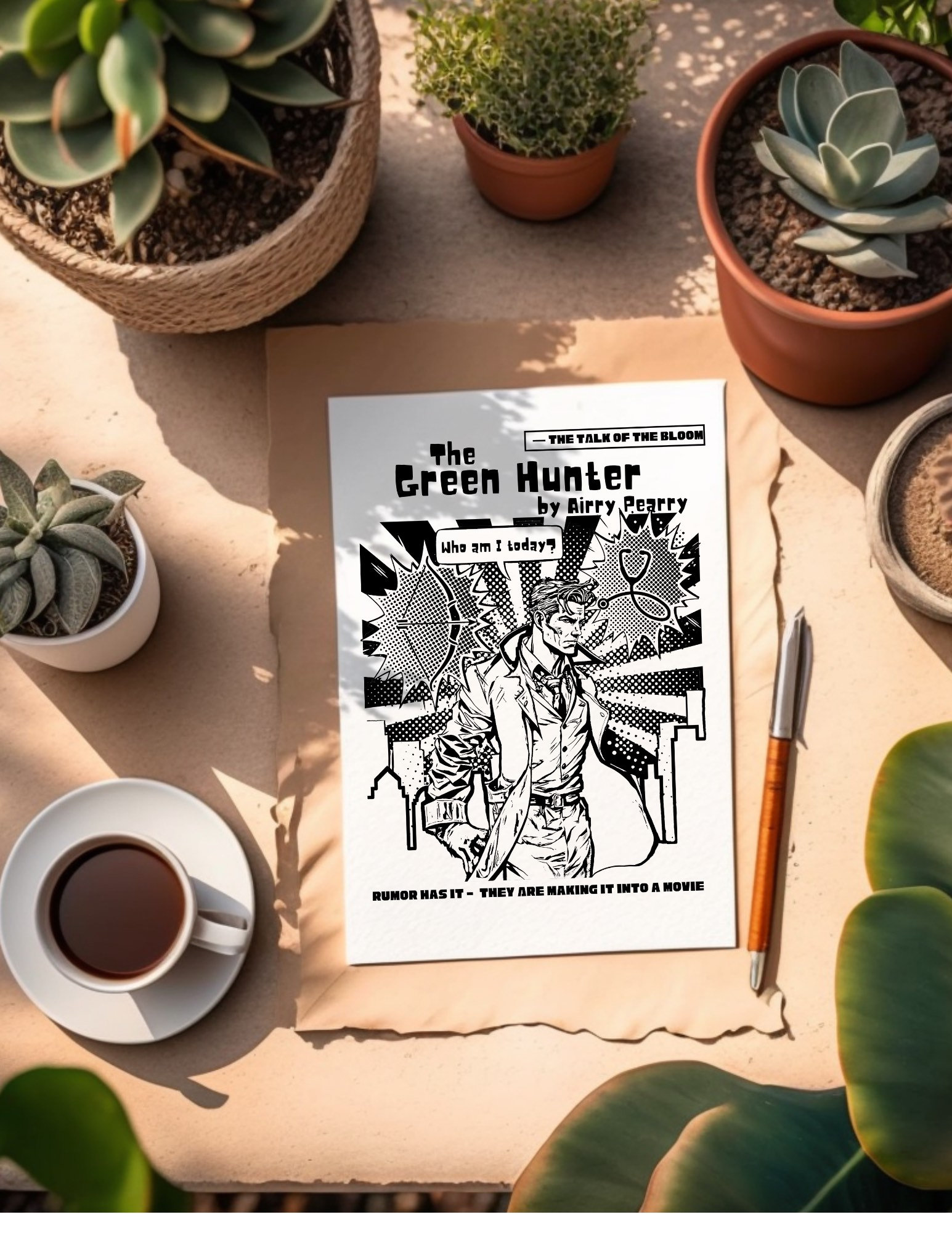 The Green Hunter - Coloring Page - Etsy