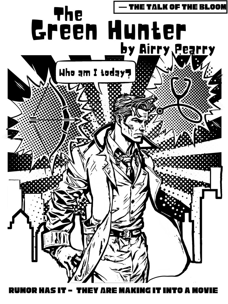 The Green Hunter - Coloring Page - Etsy