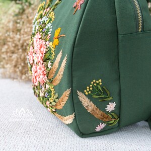 Embroidered Backpacks for Women, Unique Ribbon Embroidery Art - Etsy