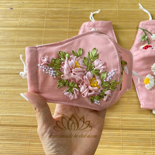 Embroidered Mask - Etsy