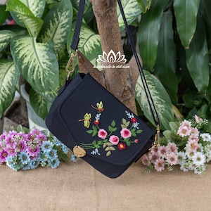 Small Mini Box Bag With Crossbody Strap, Embroidered Mini Box Bag - Etsy