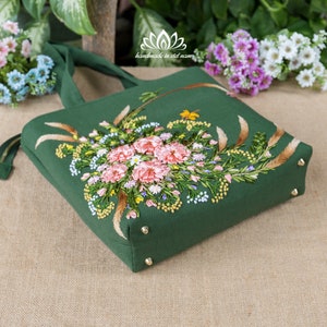 Women's Shoulder Bag, Embroidered Shoulder Bag, Free Name Embroidery - Etsy