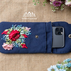 Crossbody Canvas Phone Bag, Shoulder Phone Wallet, Unique Gift - Etsy