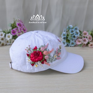 Embroidered Baseball Cap Women, Ribbon Embroidery Art - Etsy