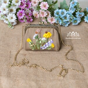 Coin Purse With Strap, Embroidered Coin Purse - Etsy