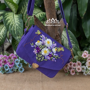 Small Mini Box Bag With Crossbody Strap, Embroidered Mini Box Bag - Etsy