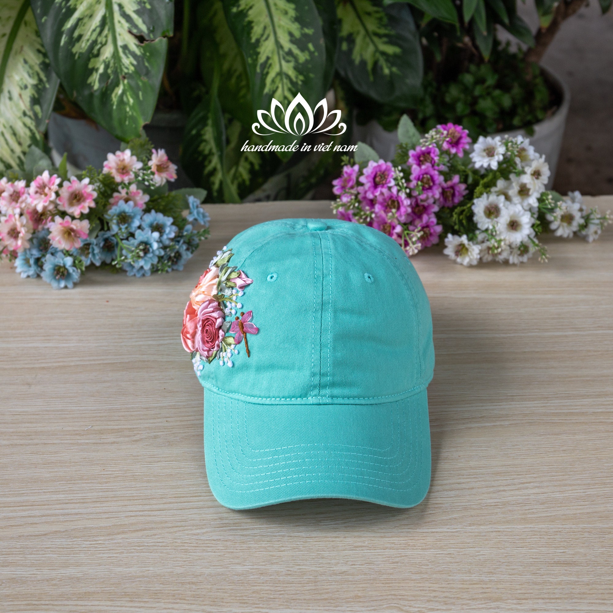Embroidered Baseball Cap Women, Ribbon Embroidery Art - Etsy