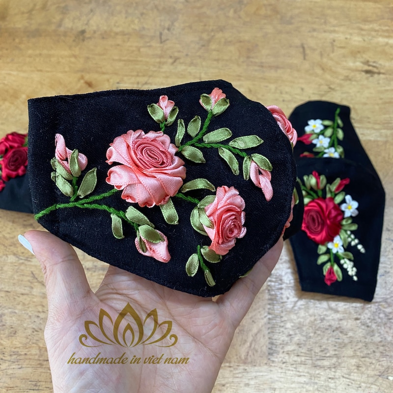 Embroidery Face Mask - Etsy