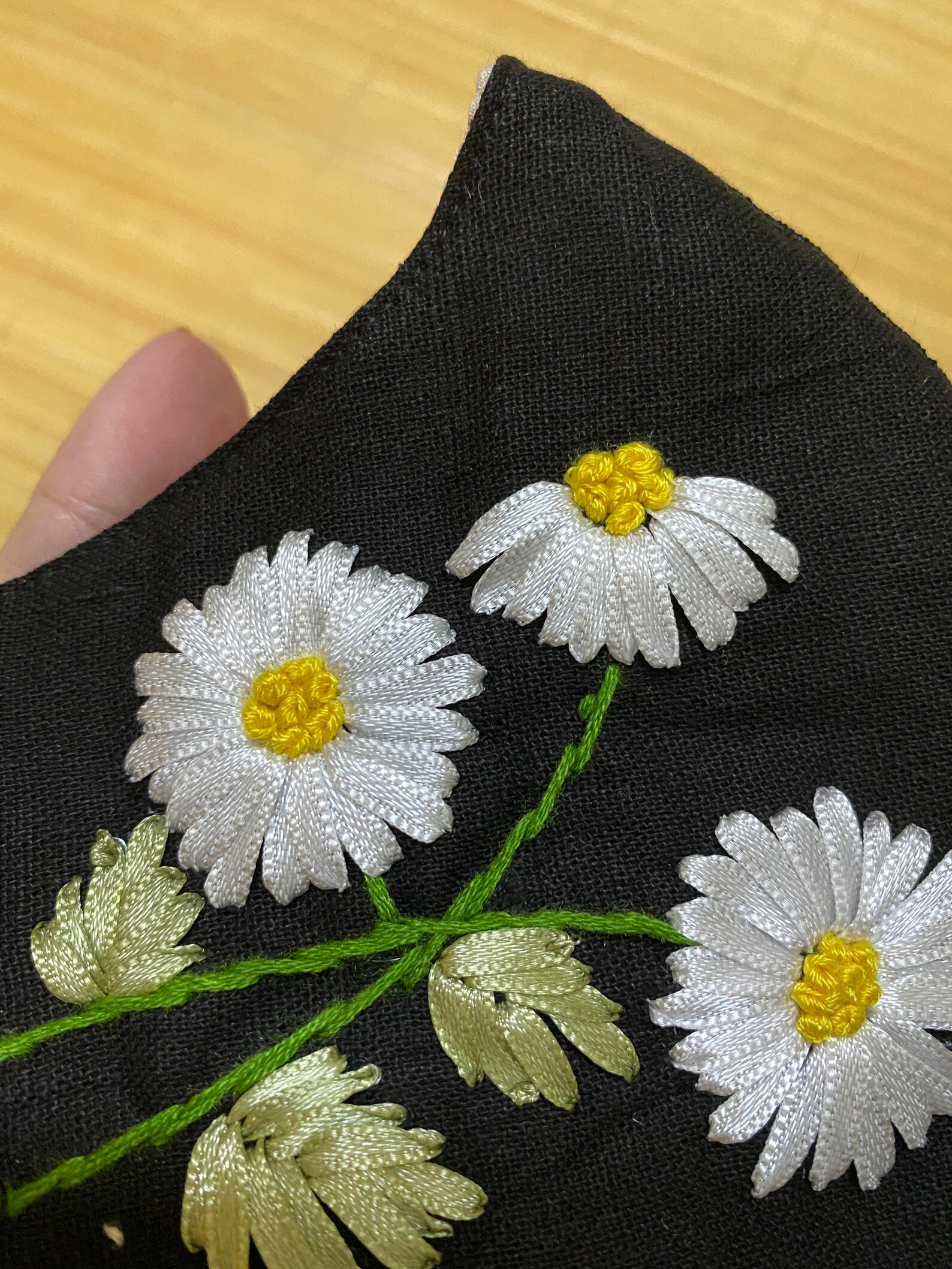 Embroidered Linen Mask Ribbon Embroidery Mask Nose Wire - Etsy