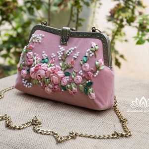 Clutch Bag With Shoulder Strap, Ribbon Embroidery Bag, Wedding Gift - Etsy