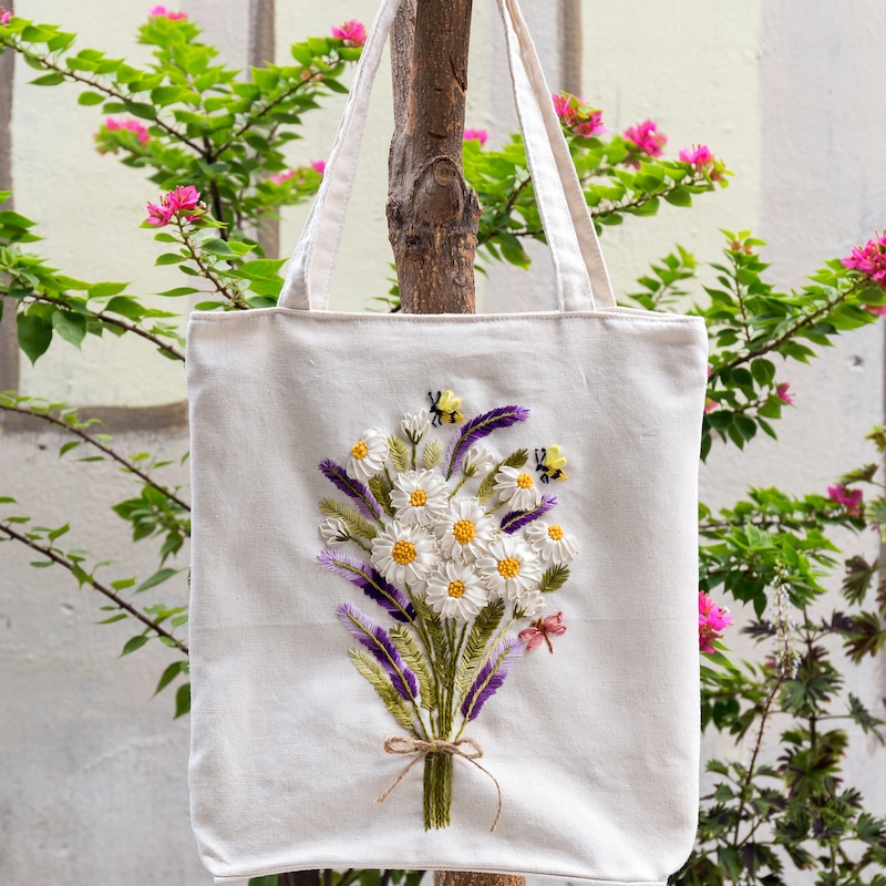 Embroidery Tote Bag - Etsy