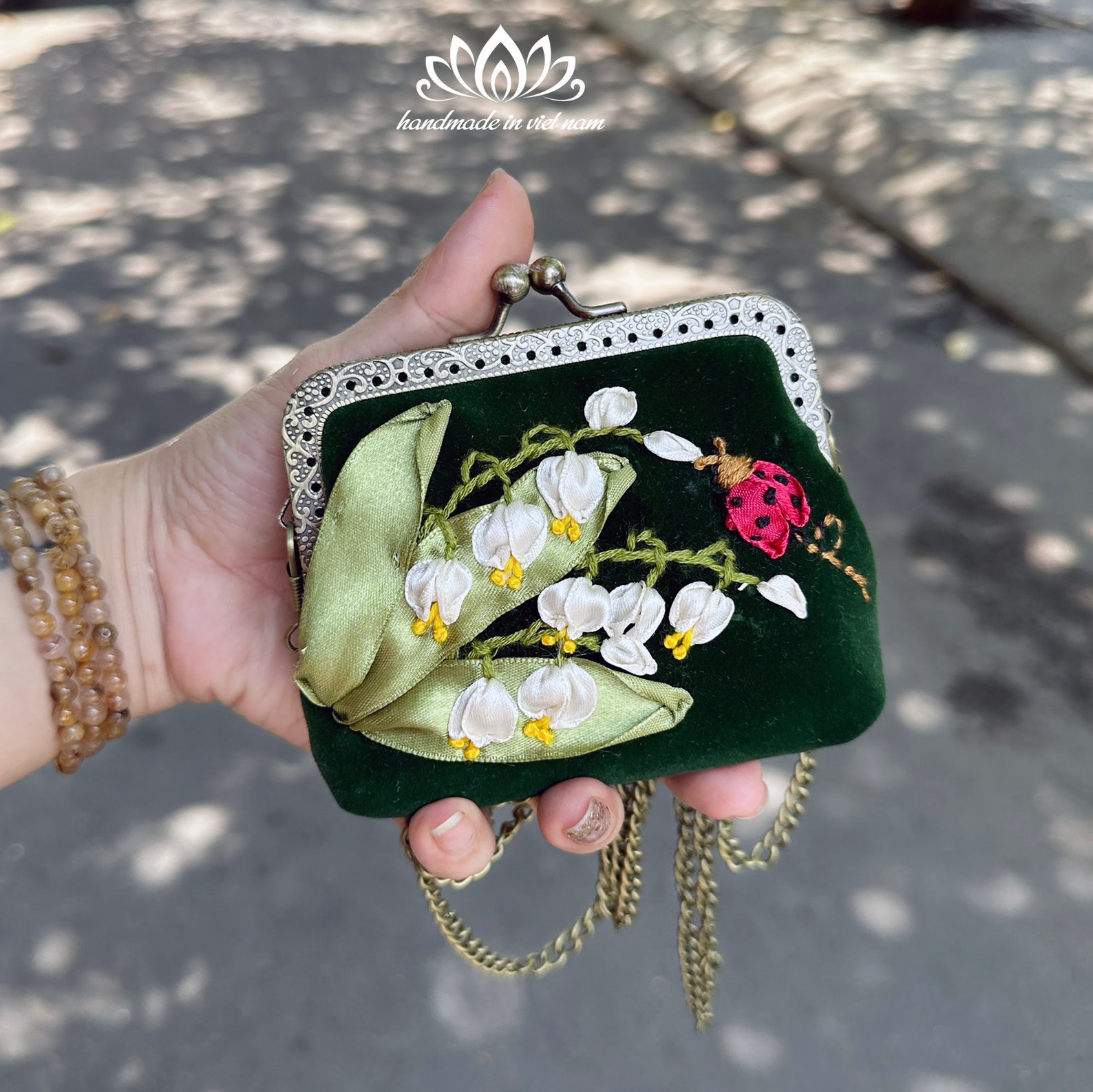 Kiss Lock Coin Purse, Beautiful Embroidered Coin Purse, Coin Bag With ...