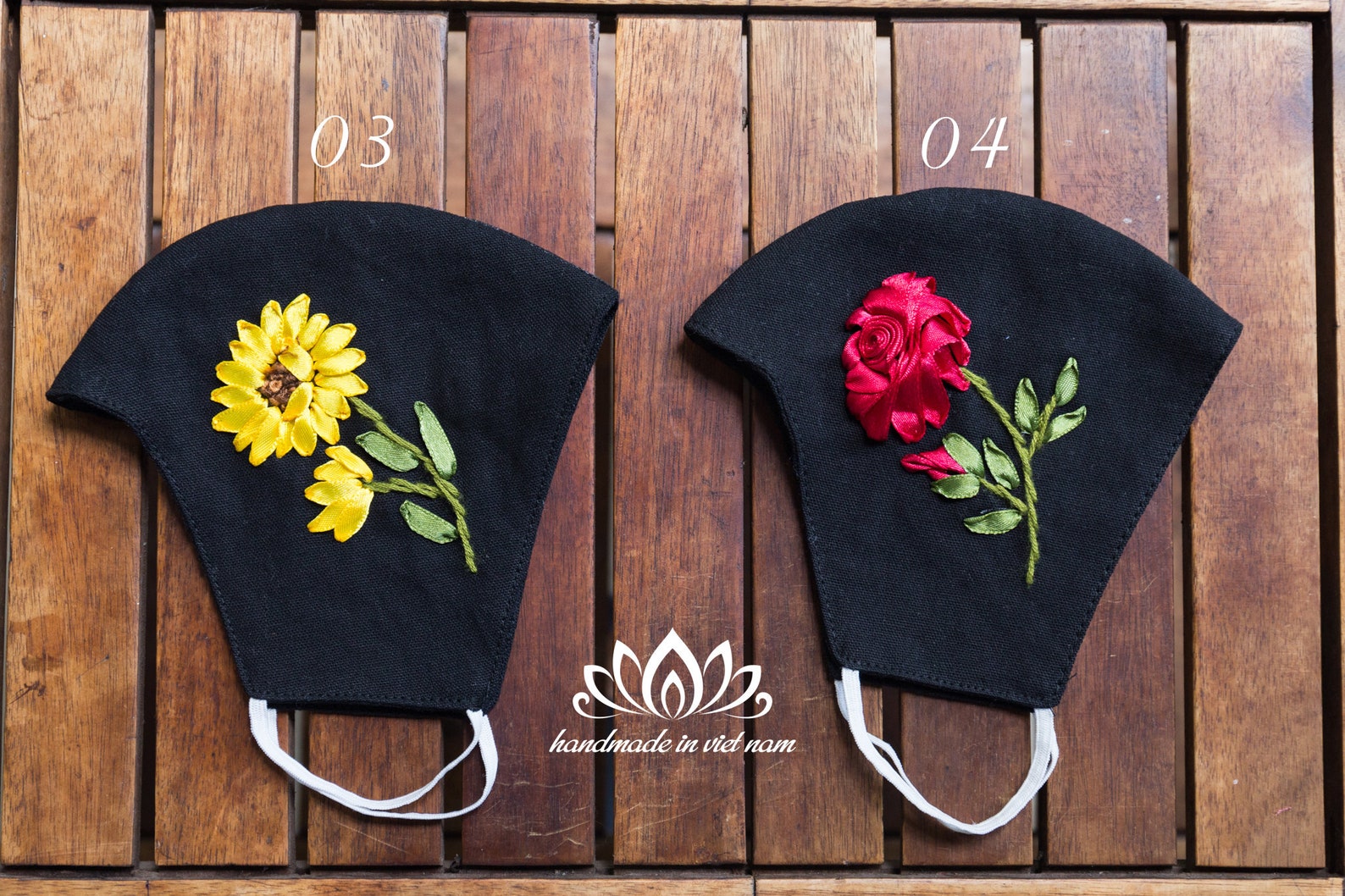 Embroidered Linen Mask Nose Wire Reusable Washable - Etsy