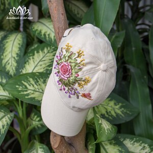 Embroidered Baseball Cap Women, Ribbon Embroidery Art - Etsy