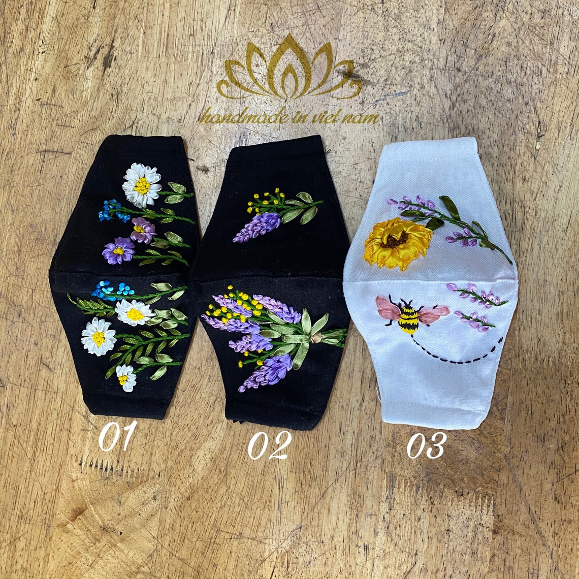 Embroidered Mask for Wedding Gift Nose Wire Reusable - Etsy