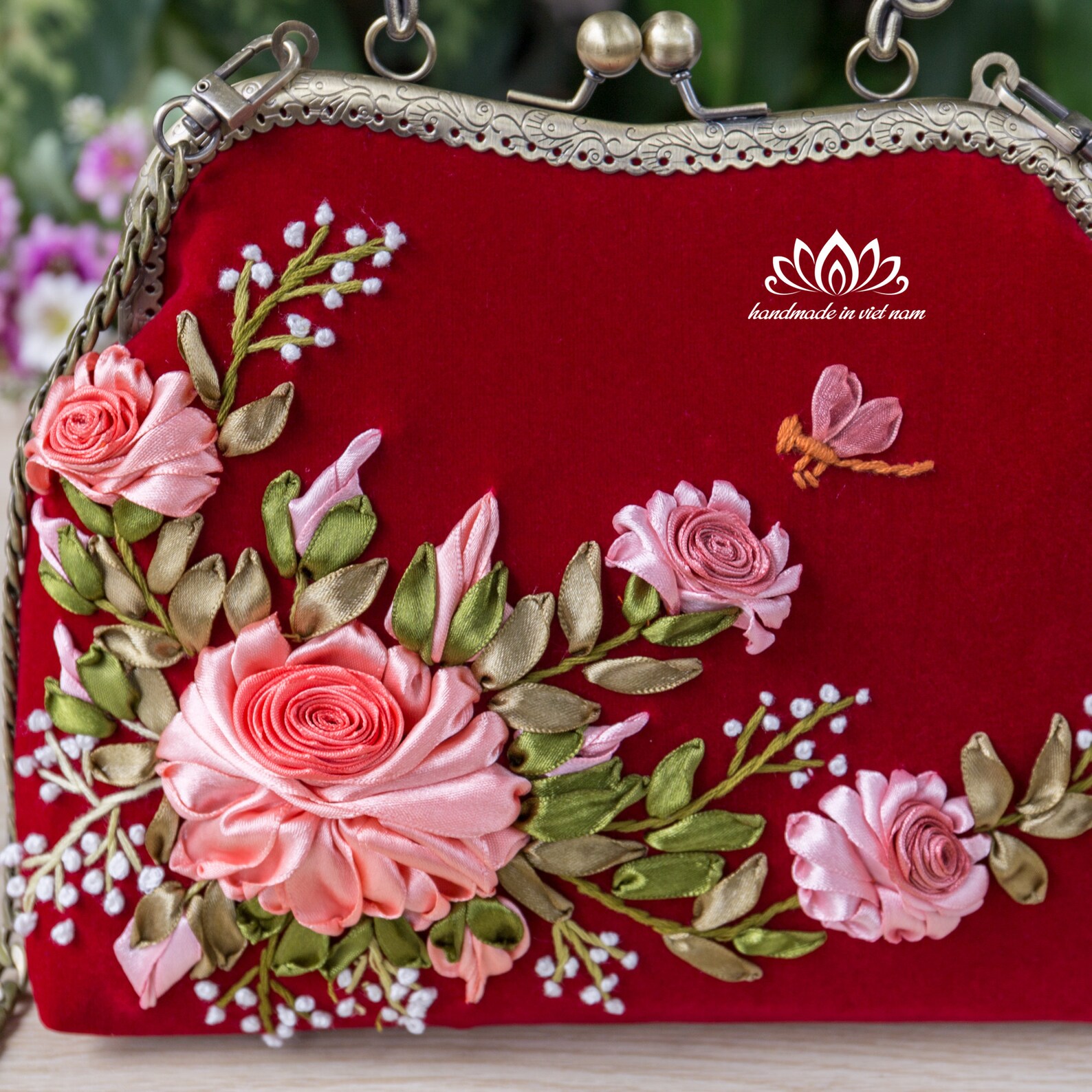 Embroidered Handbag | Shoulder Bag | Ribbon Embroidery | Great Quality ...