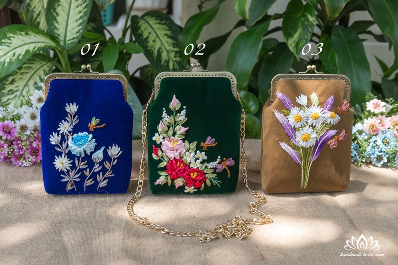 Mini Crossbody Bag Purse and Phone Holder Bag Ribbon - Etsy