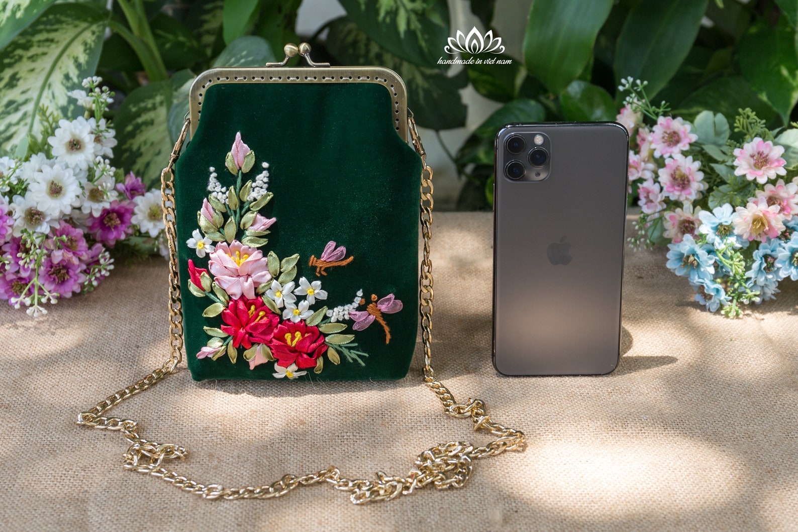 Mini Crossbody Bag Purse and Phone Holder Bag Ribbon - Etsy