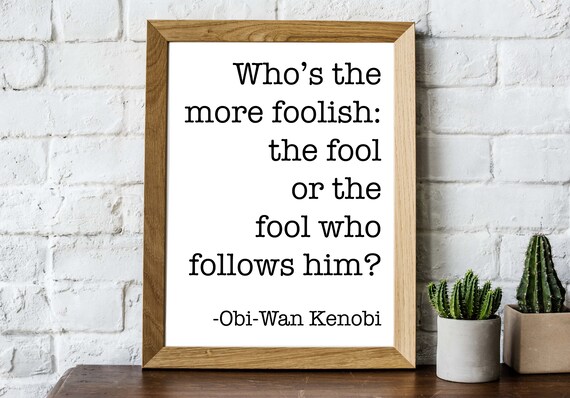 Printable Who's the More Foolish: the Fool or the Fool - Etsy