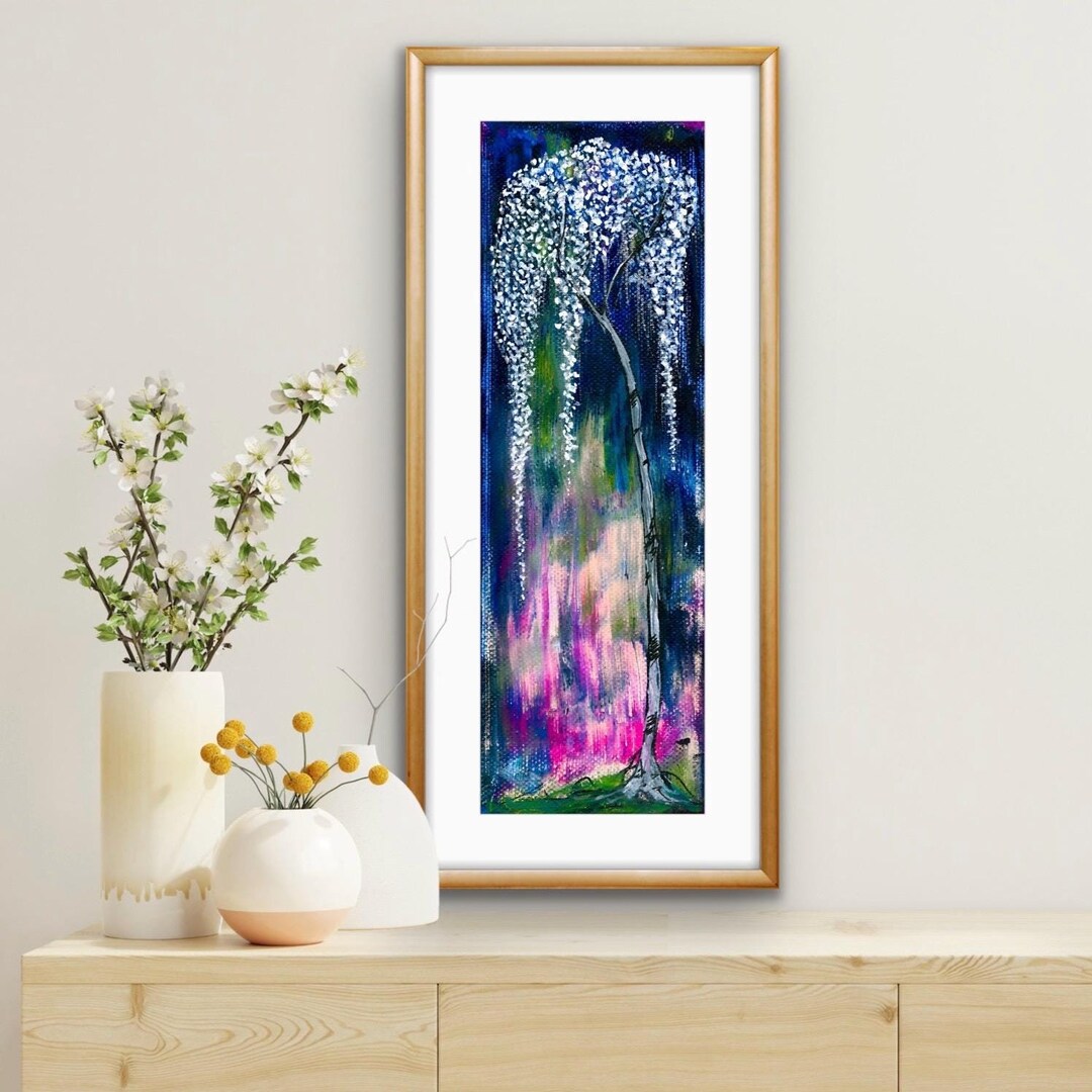 Willow Tree Art Print: Whimsical Botanical Wall Decor - Etsy