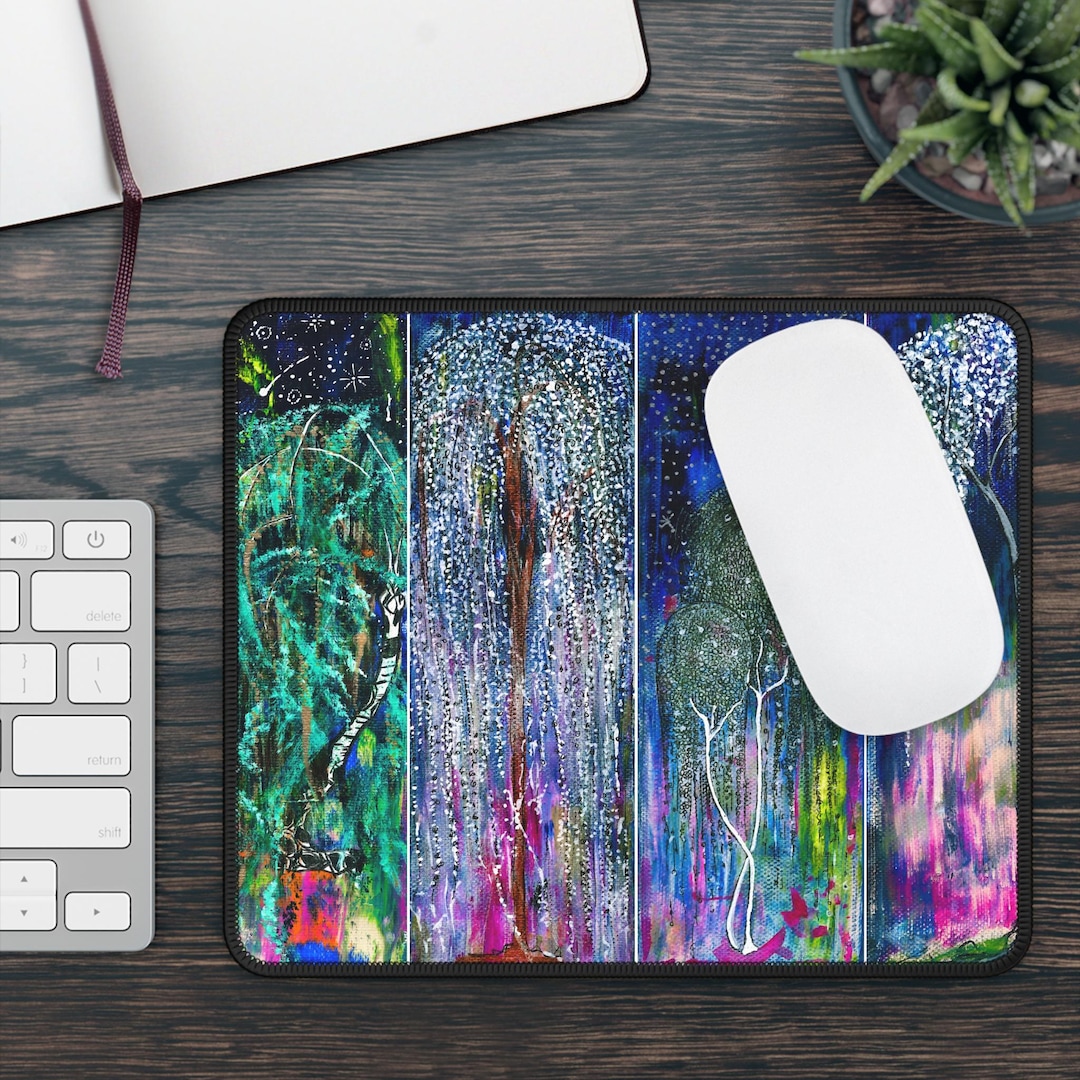 Abstract Art Mouse Pad: Vibrant Neoprene Desk Mat - Etsy
