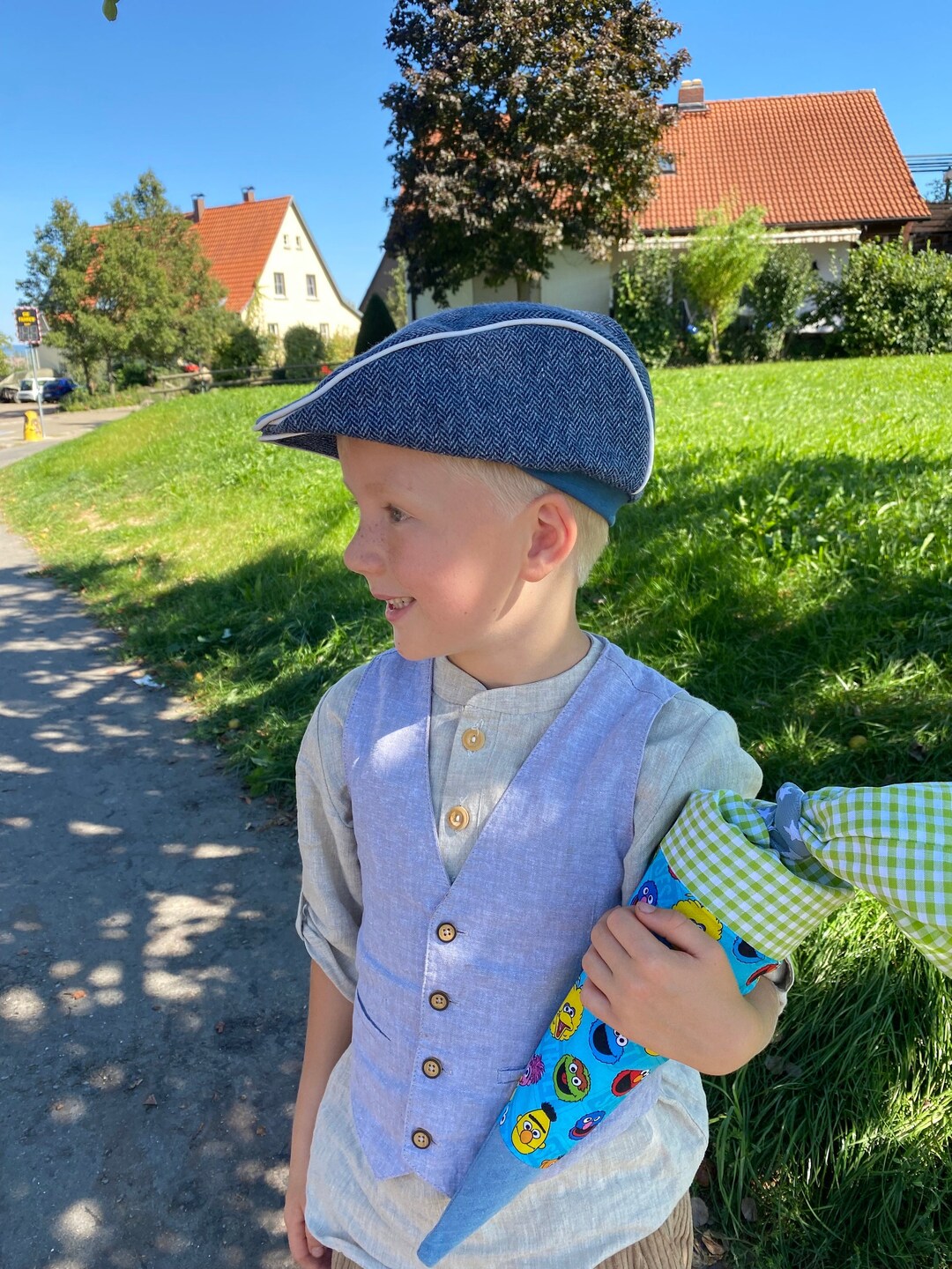 Flat Cap Wool Tweed Cap Wool COLOR SELECTION Herringbone Wooden Button ...