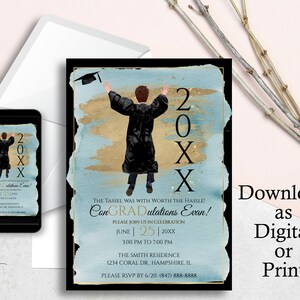 2024 Graduation Invitation, Graduation Party Invitation, Editable ...