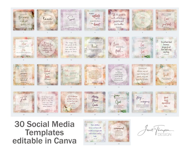 30 Inspirational Bible Verses for Social Media Engagement | Etsy