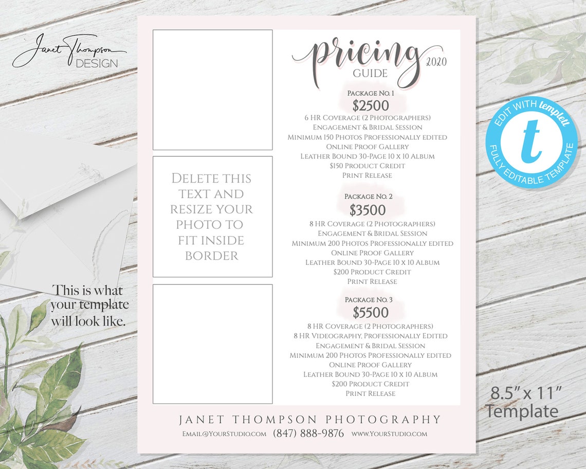 Photography Price List, Wedding Pricing Guide, Wedding Pricing Guide ...