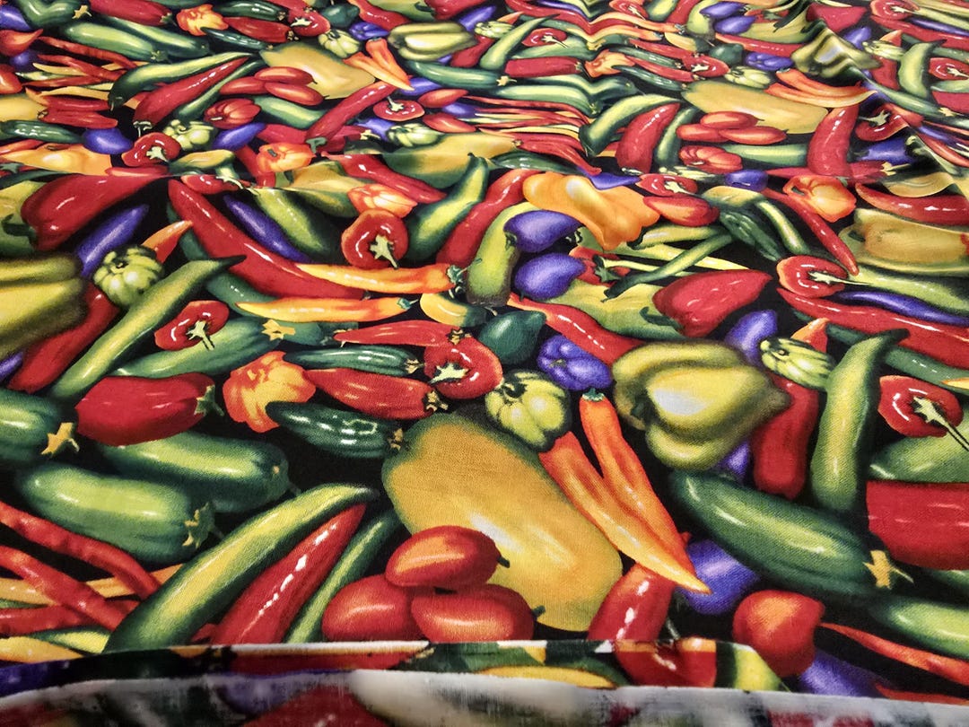 Chili Pepper Fabric 3 Yard Bundle by Shamash & Sons - Etsy