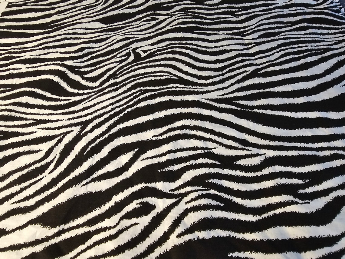 Black and White Zebra Print Fabric 2 Yard Bundle. 2 Available. Crafts ...