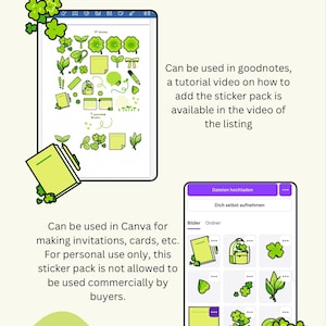 Animated Digital stickers - lush green clovers - for journaling ...
