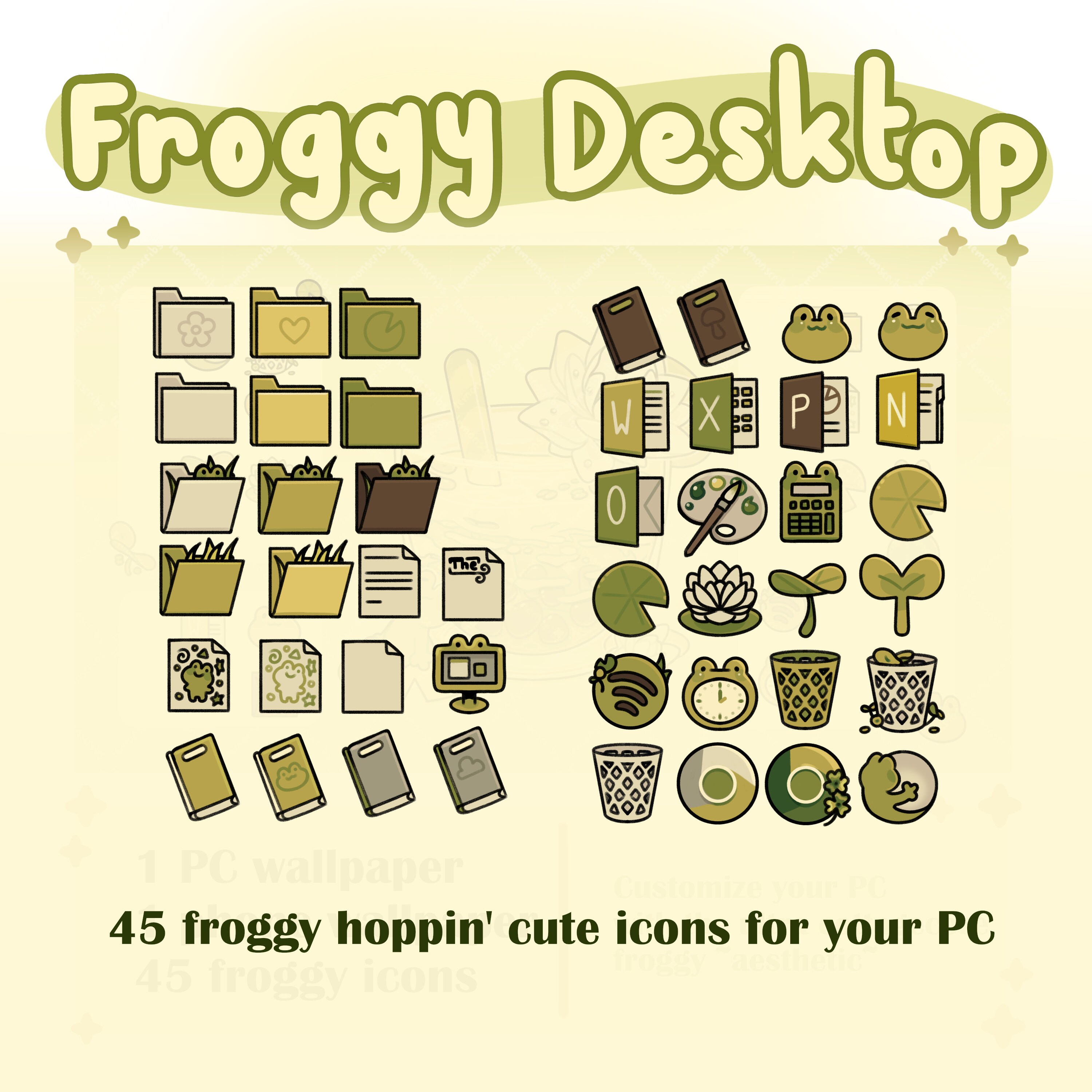 Froggy Wallpaper Icon Customization Set - Etsy