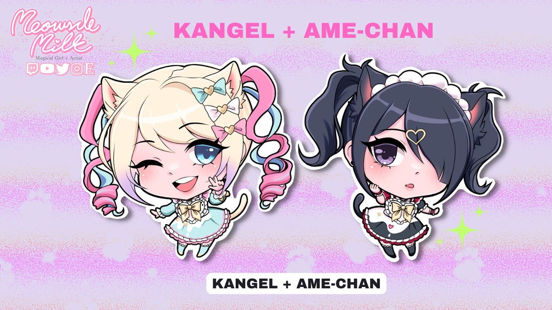 Ame / Kangel Neko Maid Stickers Needy Streamer Overdose Vinyl ...