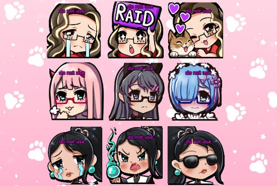FAST Custom Twitch Discord Emote Commissions | Etsy