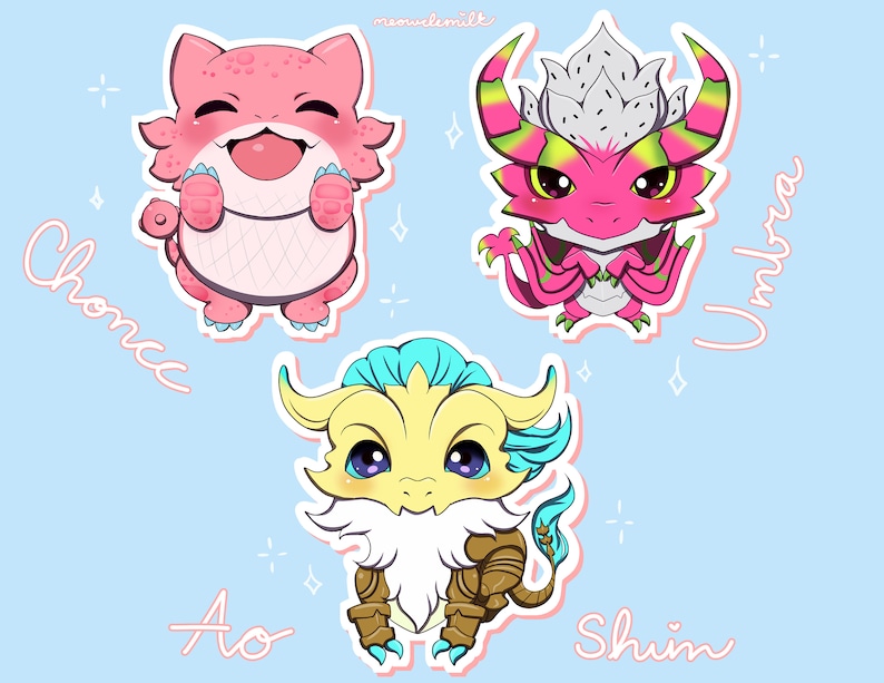 TFT Little Legends Stickers Choncc Umbra Ao Shin Gloss or | Etsy