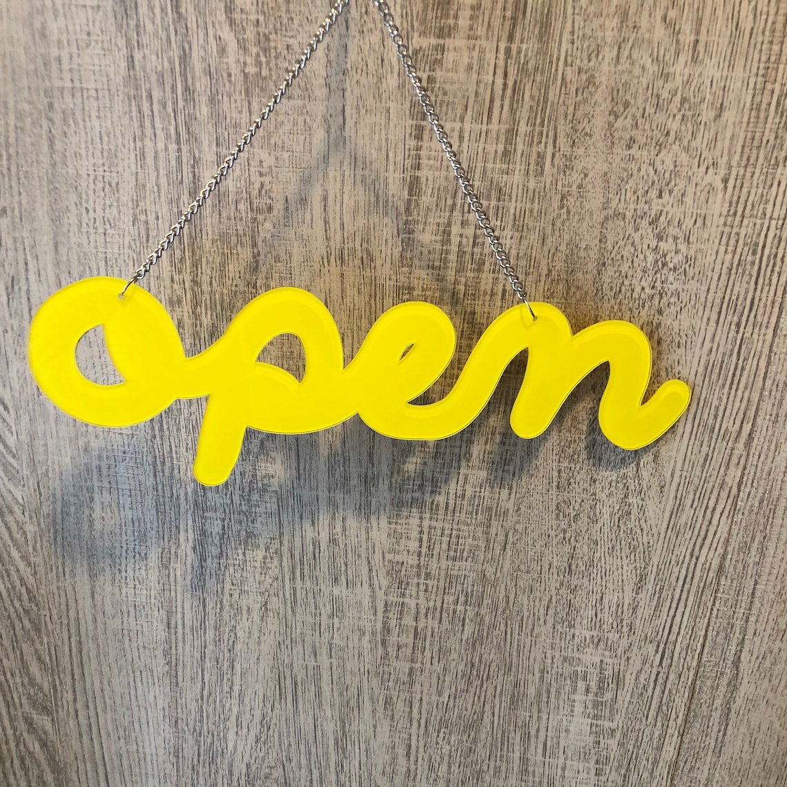 Wall Deco OPEN Red Wall Letters Wall Decor Letters Yellow - Etsy