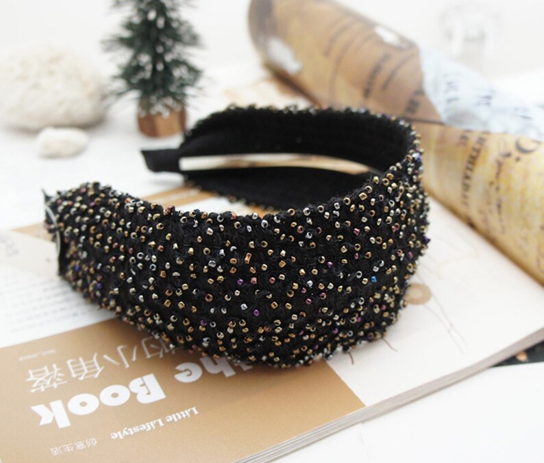 Colored Bead Headbandfabric Headbandheadbands for - Etsy